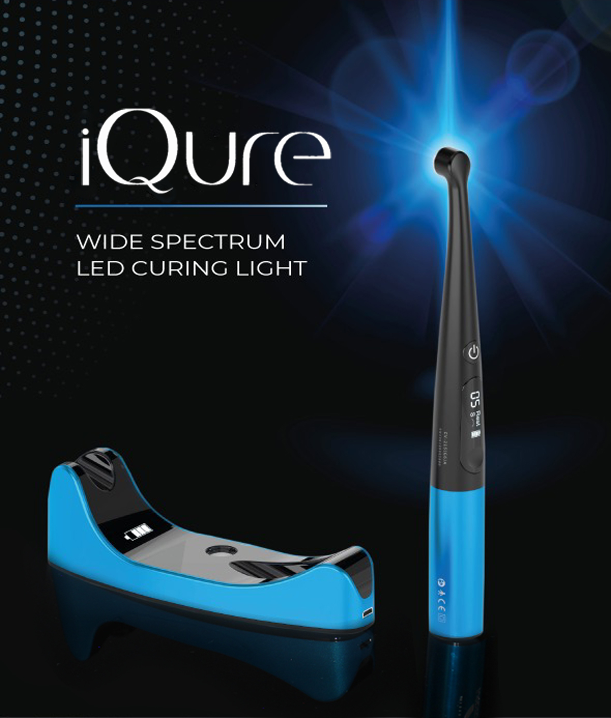 iQure Wide spectrum LED curing light with Caries detectio...