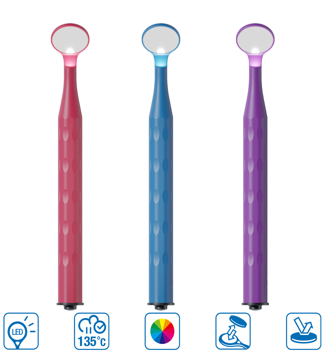 LED Dental Mirror Intro Kit front surface